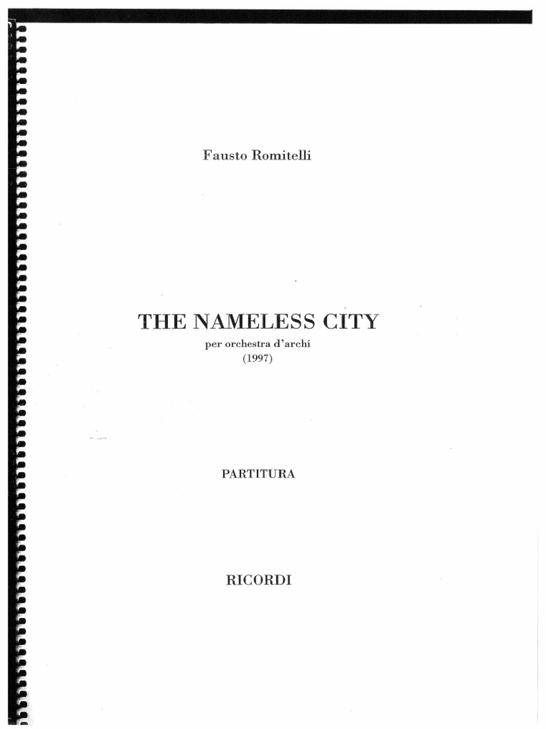 Romitelli - The Nameless City PDF | PDF