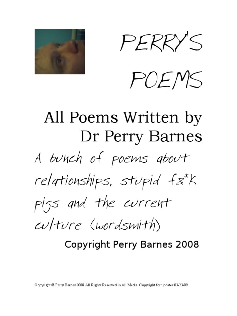 Perrys Poems Poemas de Perry Perrybarnessongsblogspotcom O Poeta Ingles ...