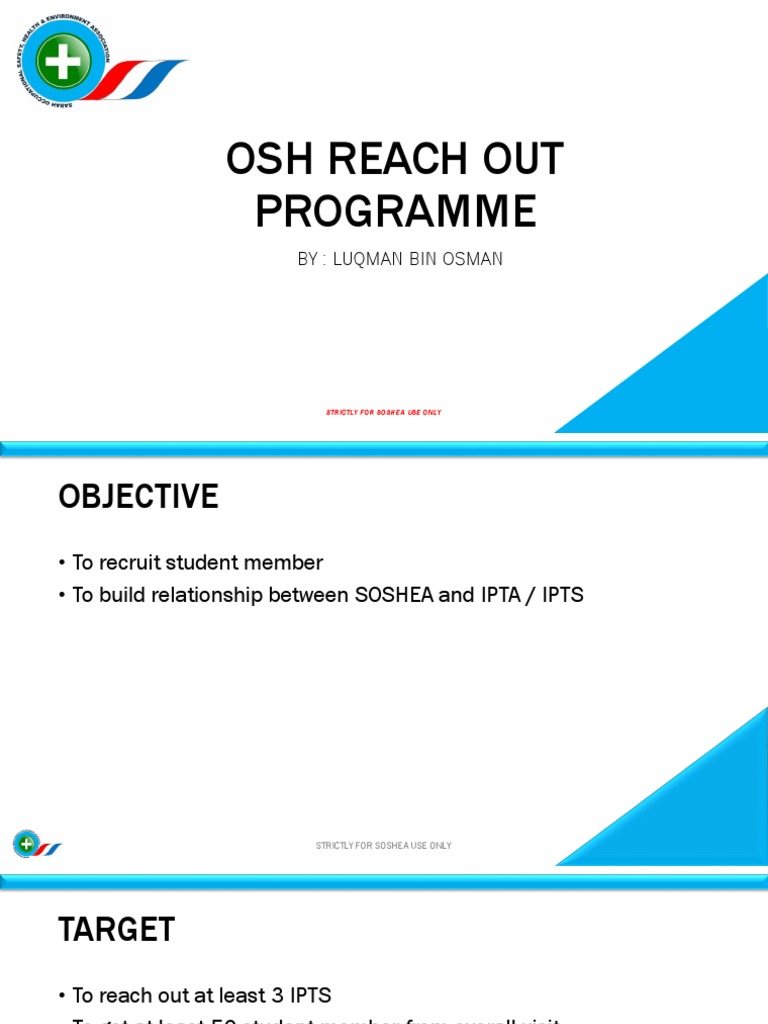 Osh Reach Out Programme | PDF | Business | Business