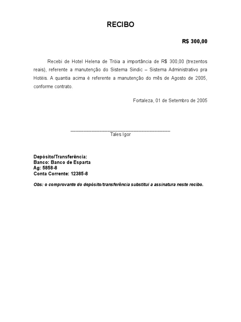 Recibo Simples | PDF