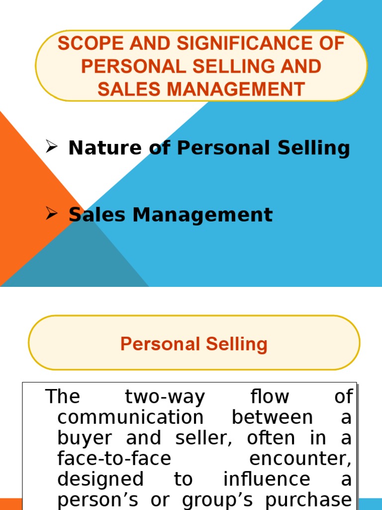 Personal Selling and Sales Management Guide | PDF | Business