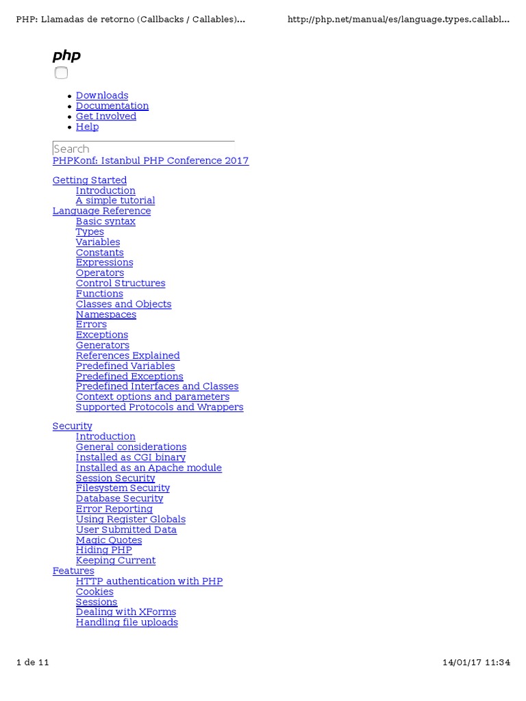 Llamadas de Retorno (Callbacks - Callables) en PHP | PDF | Php | Hypertext Transfer Protocol