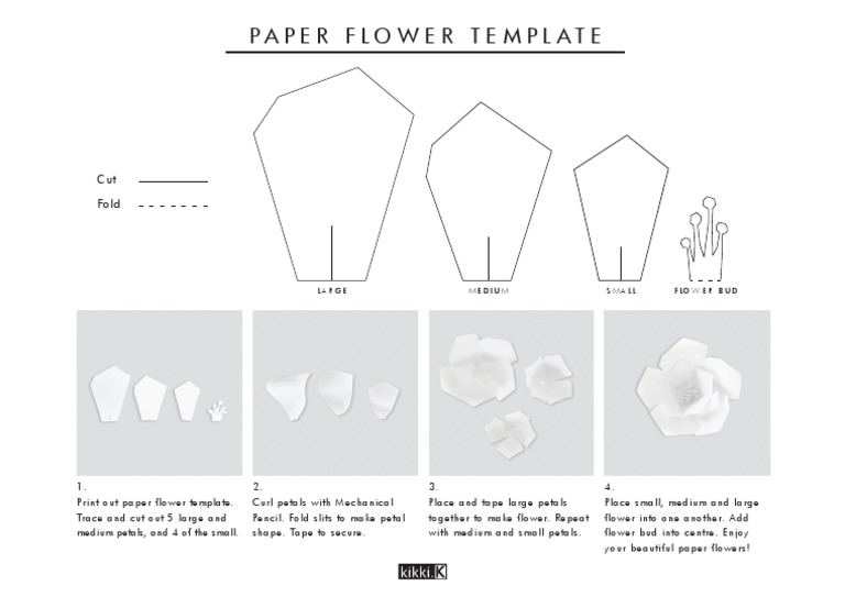 Paper Flower Template | PDF | Home & Garden