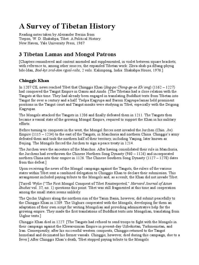 Godan Khan's Father: Death Date Insights | PDF | Tibet | Mongols