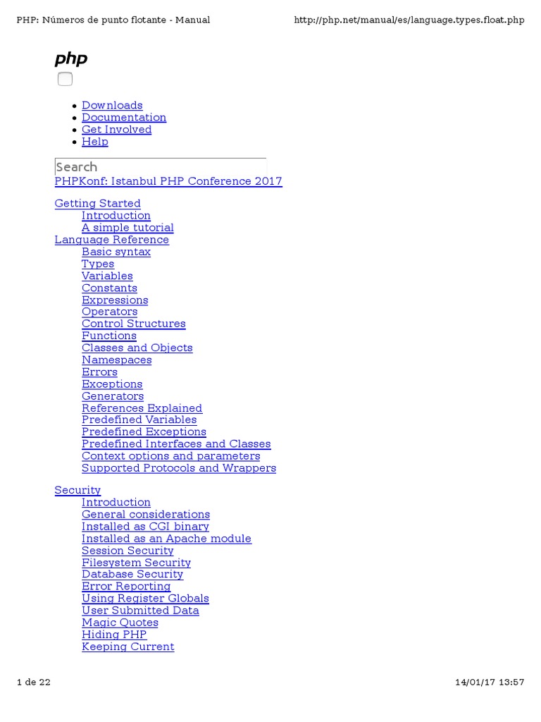 Numeros de Punto Flotante en PHP | Download Free PDF | Php | Hypertext Transfer Protocol