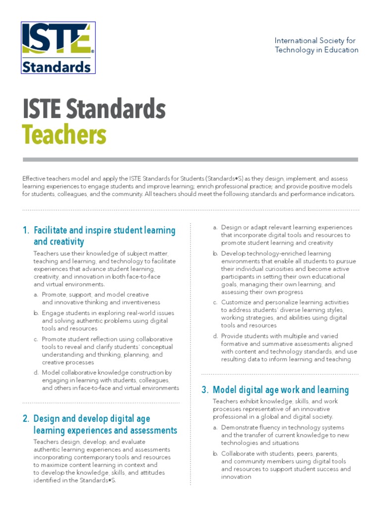 iste standards-t-2016-pdf | Creativity | Collaboration