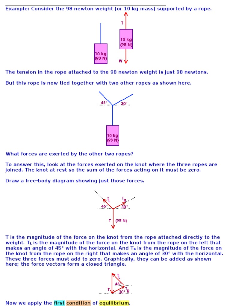 Example | PDF | Tension (Physics) | Force