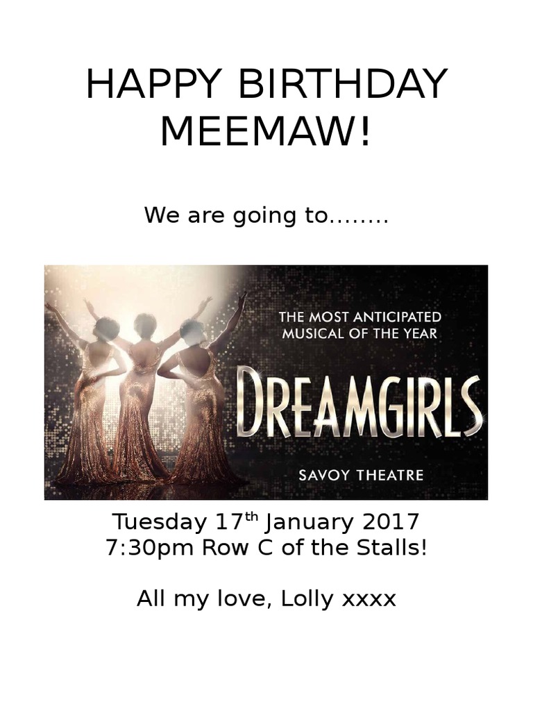Happy Birthday Meemaw!: We Are Going To . | PDF