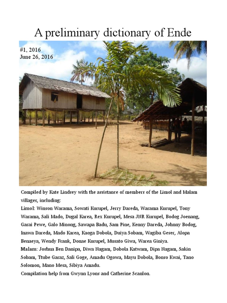 First Pages of Ende Dictionary | PDF | Verb | English Language