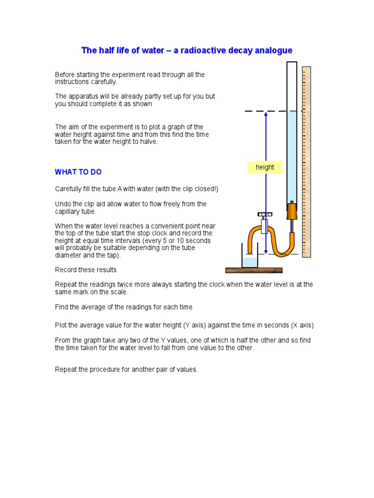 Half Life of Water | PDF