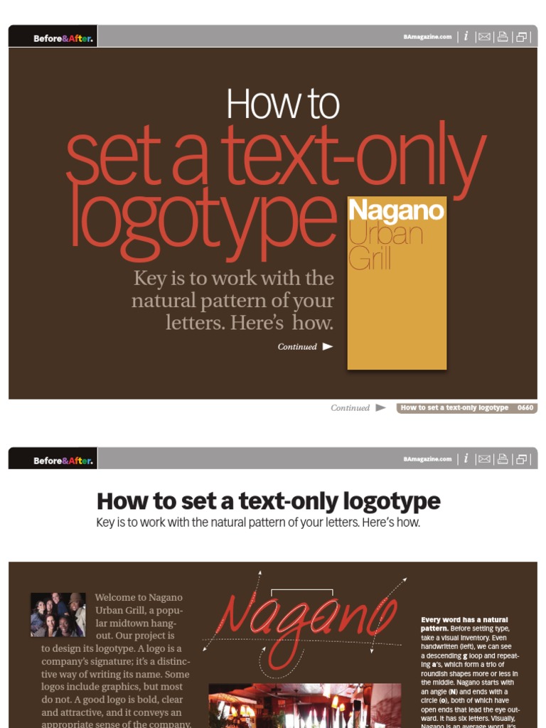 How To Set A Text Only Logotype PDF | Download Free PDF | Typefaces ...