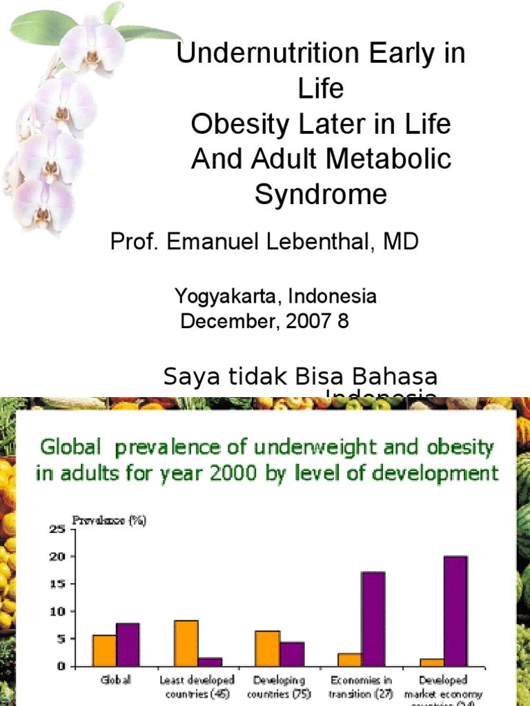 Undernutrition Early in Life Obesity Later in Life and Adult Metabolic ...