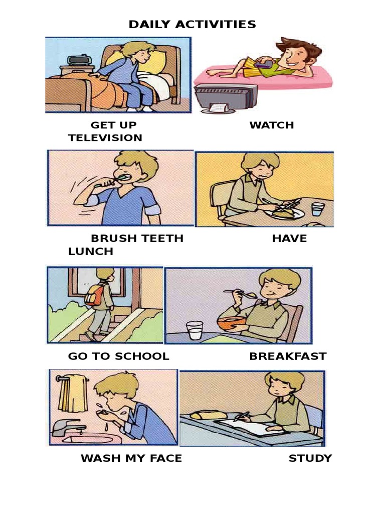 Daily Activities: Get Up Watch Television | PDF