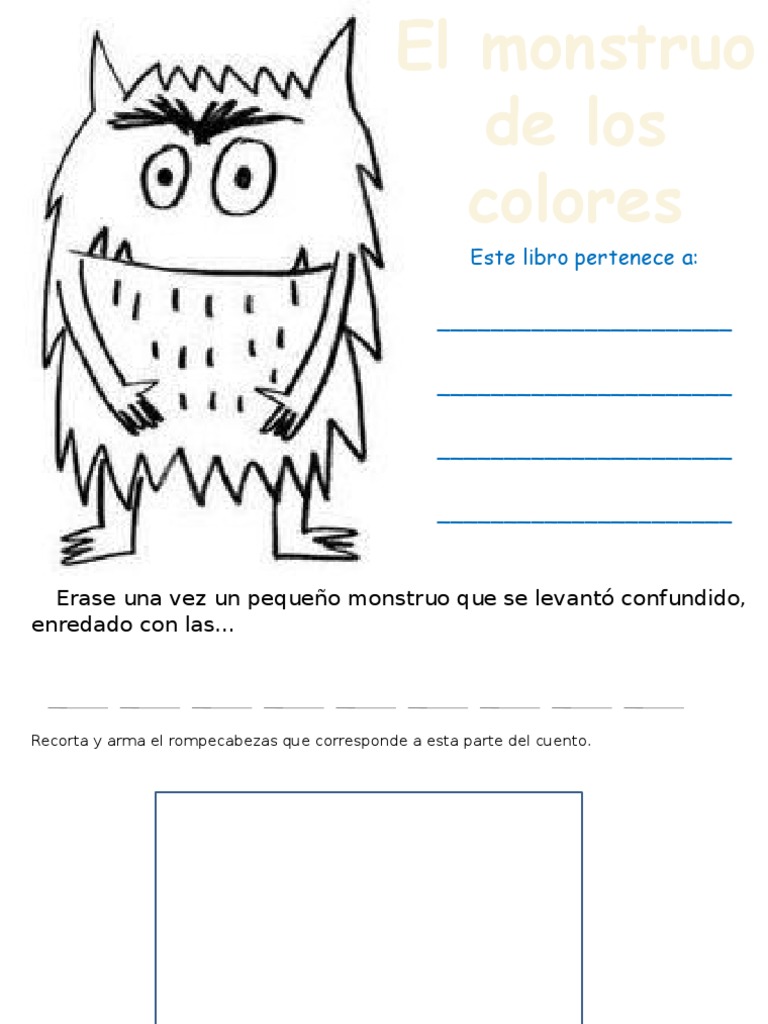 Actividad Para Pintar Del Monstruo De Colores, 50% OFF