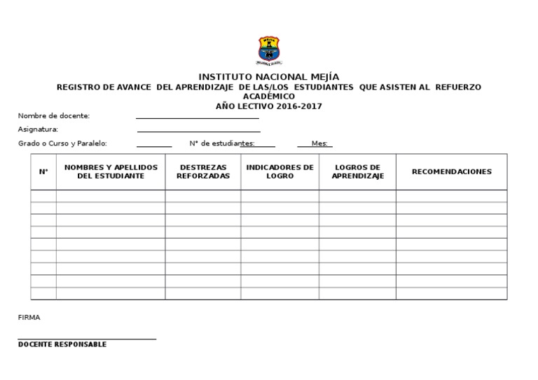 Registro de Avance | PDF | Modificación de comportamiento | Aprendizaje