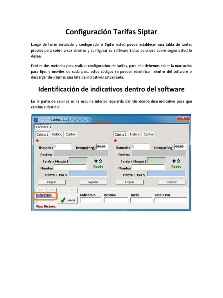 Manual Configuracion Tarifas Siptar | PDF | Point and Click | Software