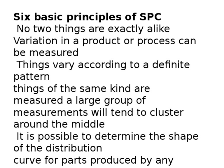SPC Principles | PDF