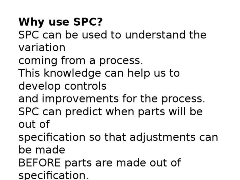 Why Use SPC | PDF