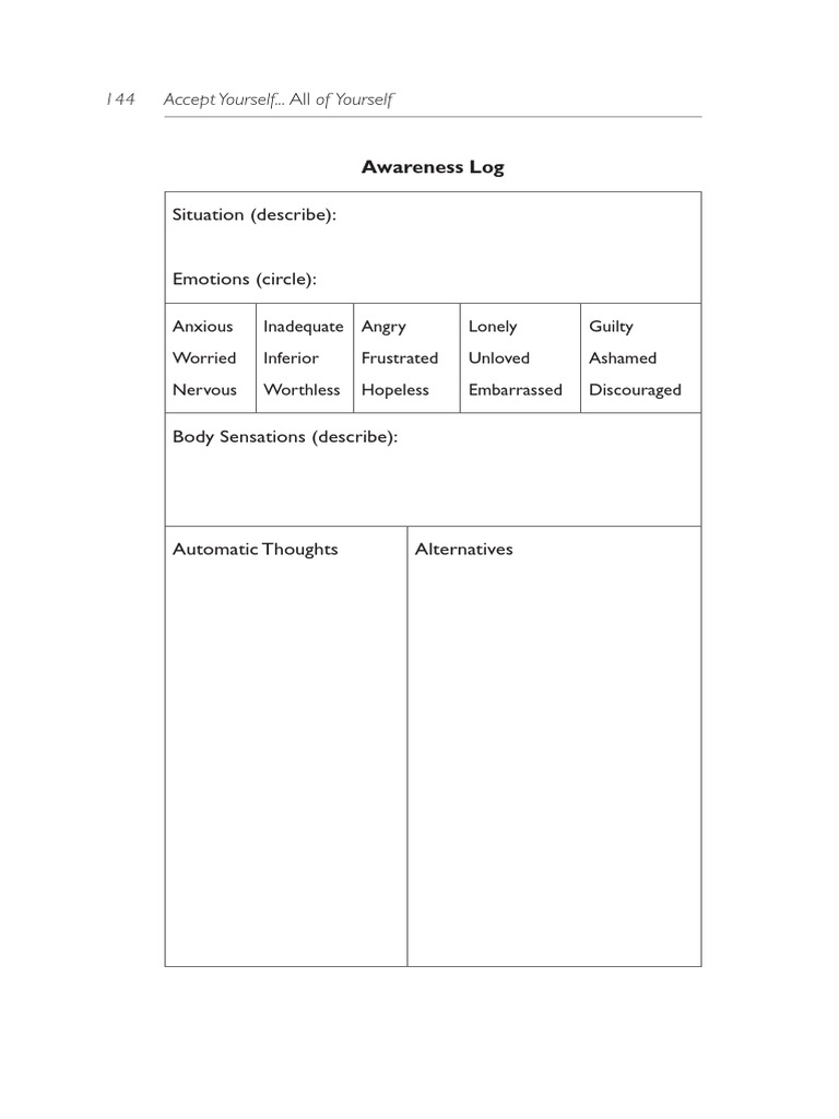 Awareness Log | PDF