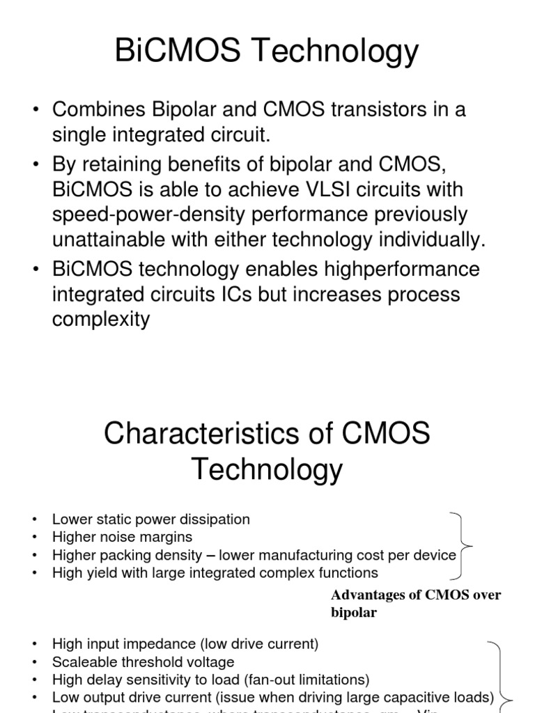 BICMOS Technology PDF | PDF | Cmos | Mosfet