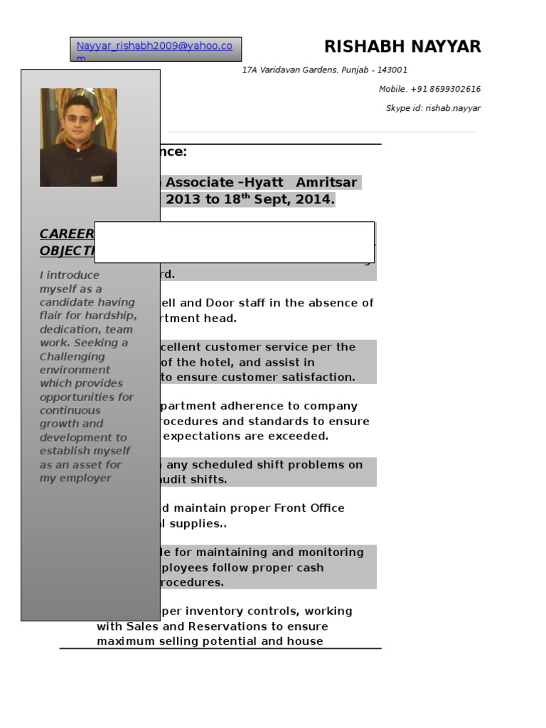 Rishabh Nayyar CV-Indian CV1 | PDF | Business | Computing And ...
