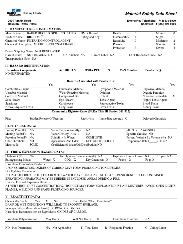 Material Safety Data Sheet | PDF | Sodium | Explosive Material