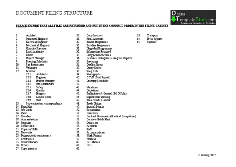 Document Filing List | PDF