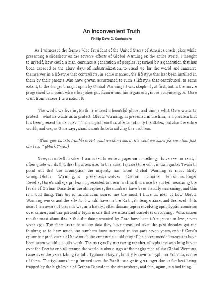 An Inconvenient Truth: It's What We Know For Sure That Just Ain't So ...