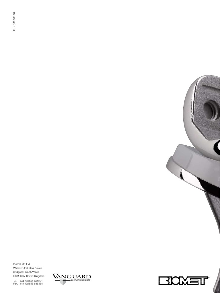 Vanguard Primary Knee System Components | PDF | Knee | Joints