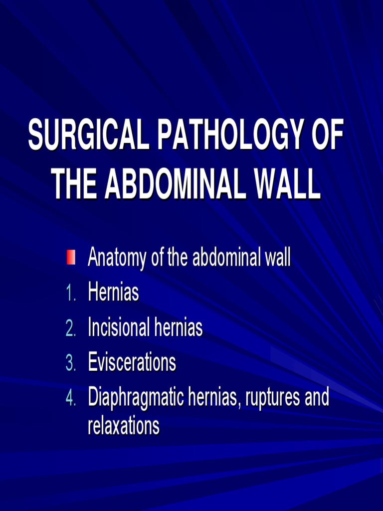 001 Abdominal Wall Pathology | PDF | Abdomen