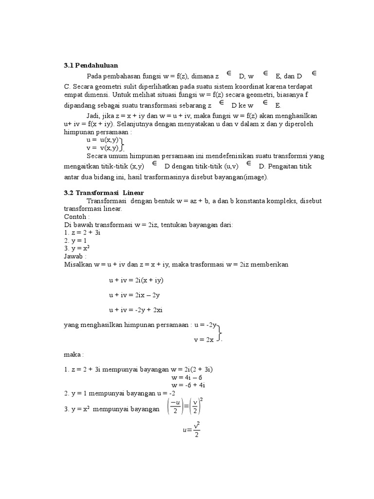 Trasformasi Linear | PDF