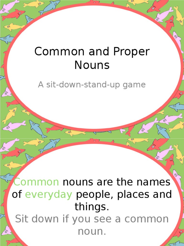 Proper/Common Nouns Powerpoint Games | PDF