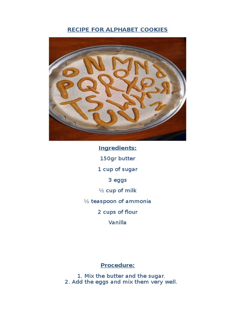 Alphabet Cookies Recipe | PDF
