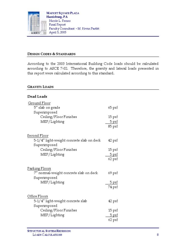 Nicole L. Renno Final Report Faculty Consultant - M. Kevin Parfitt ...