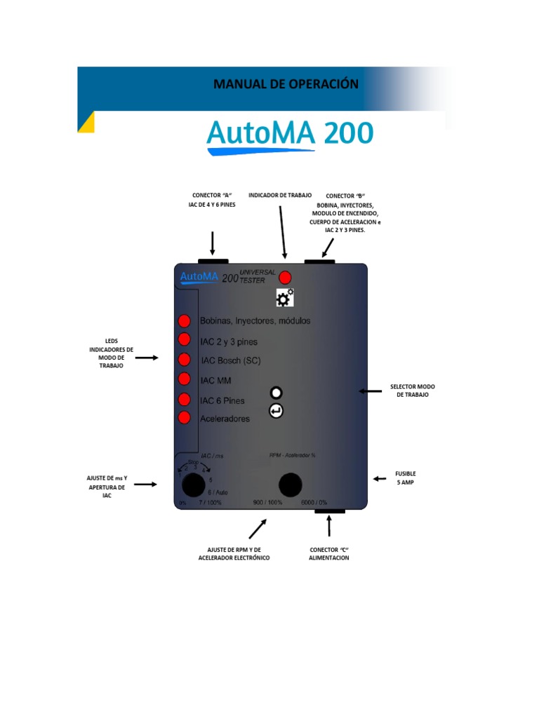 Manual AutoMA 200 | PDF | Inductor | Diodo emisor de luz