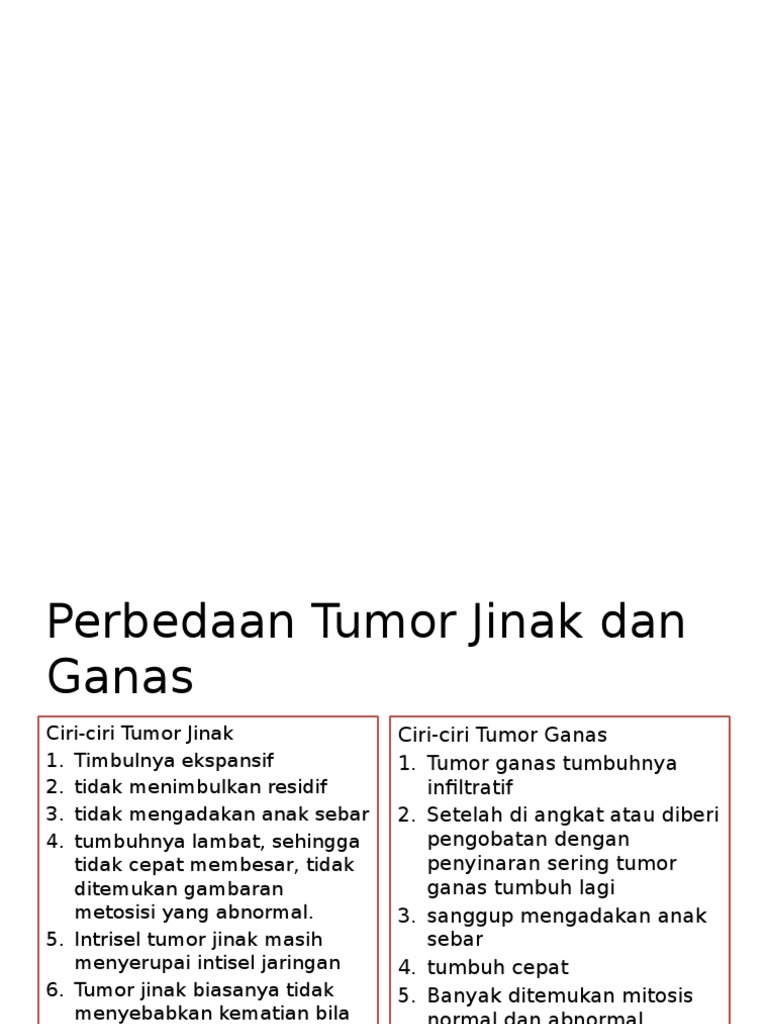 Ciri-ciri Tumor Jinak dan Ganas | PDF