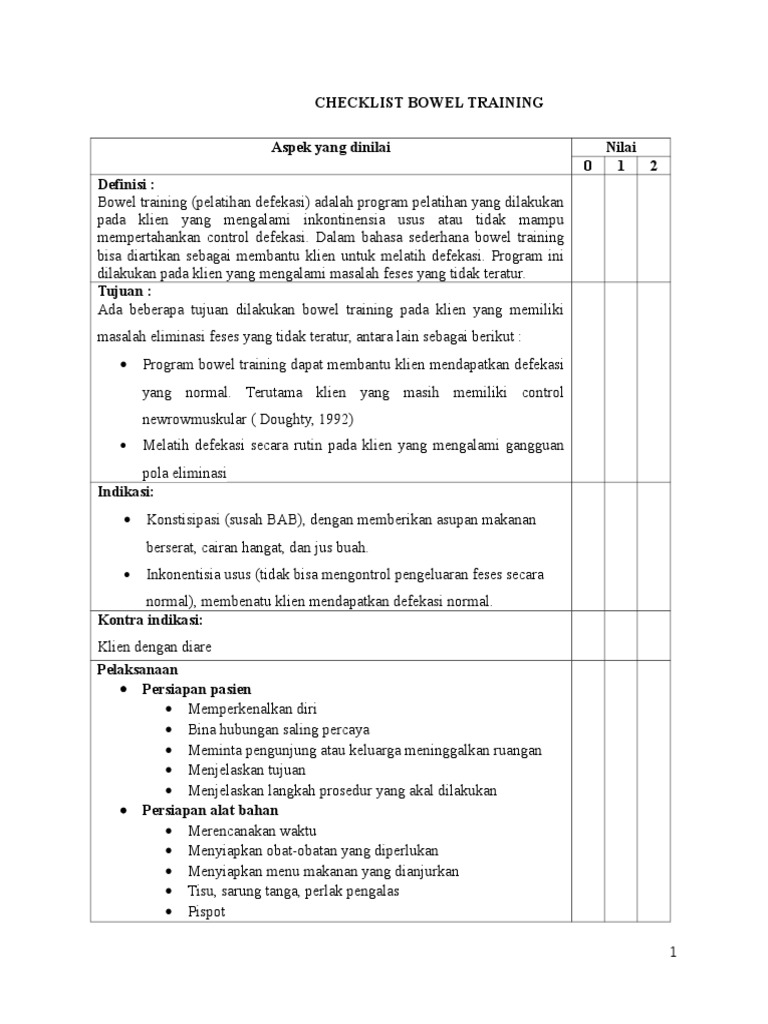 GUIDELINES FOR BOWEL MANAGEMENT | PDF