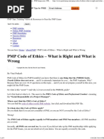 Pmi Code of Ethics | PDF | Project Management Professional | Project ...