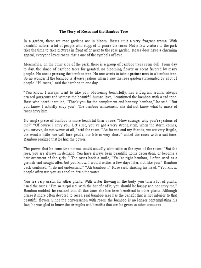 The Story of Roses and The Bamboo Tree | PDF | Home & Garden