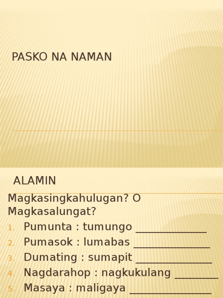 Pasko Na Naman | PDF