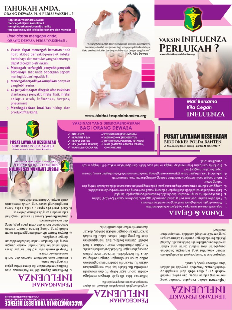 Leaflet Vaksin Influenza | PDF