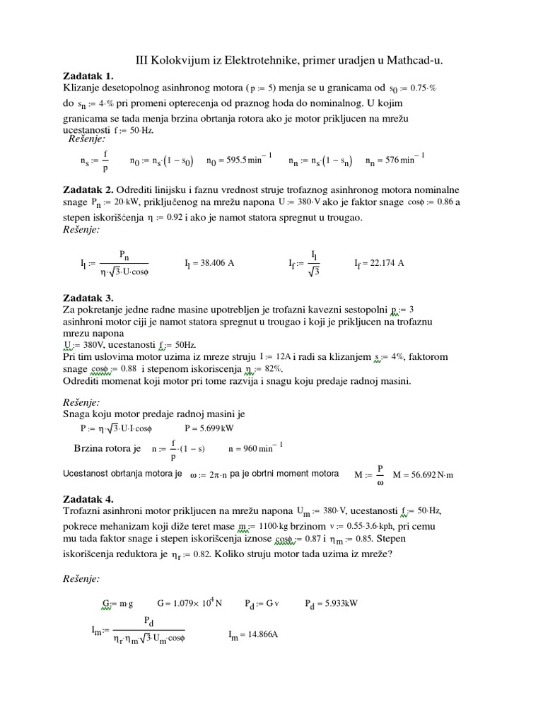 Primer Zadatka Za III Kolokvijum - A | PDF