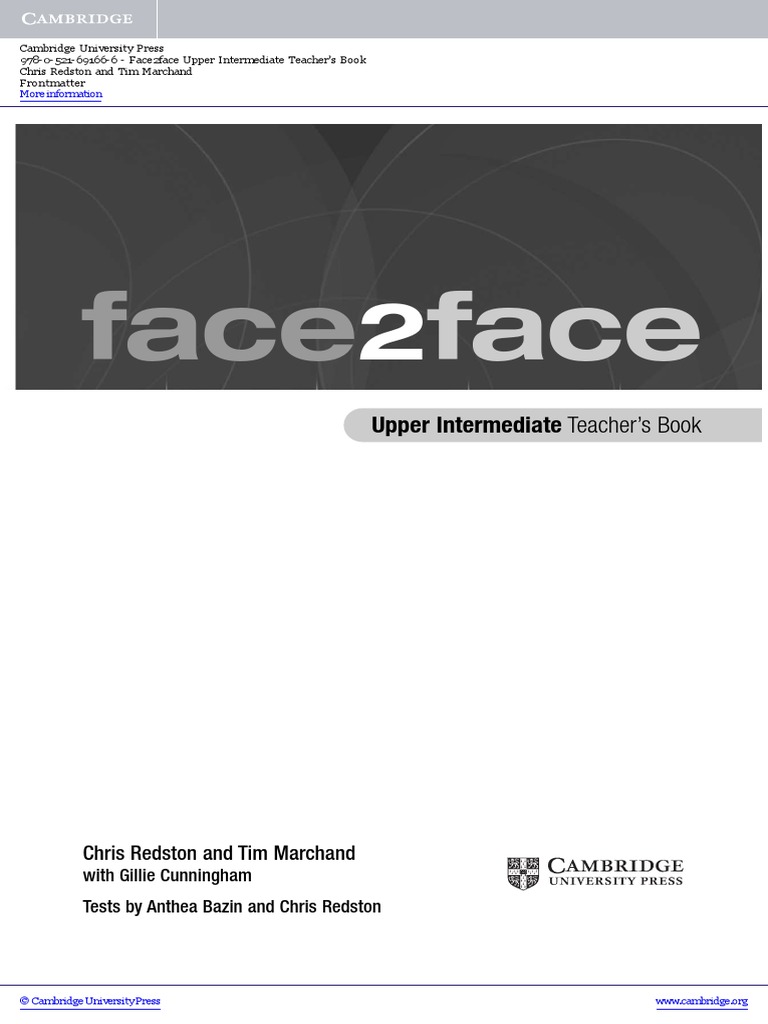 Face2face Upper Intermediate Teachers Book Frontmatter PDF | PDF | Books | Compact Disc