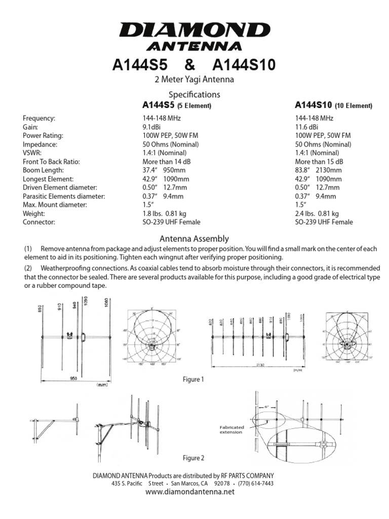 A144 Instructions - 3 PDF | PDF | Antenna (Radio) | Coaxial Cable