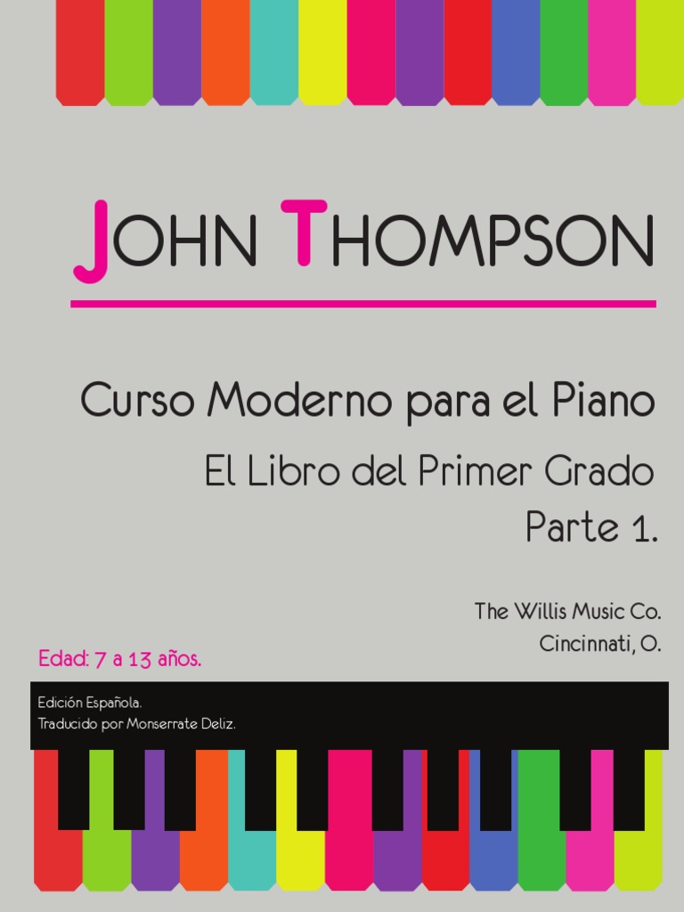 Libro de Enseñanza Musical para Piano | PDF | Ritmo | Composiciones ...