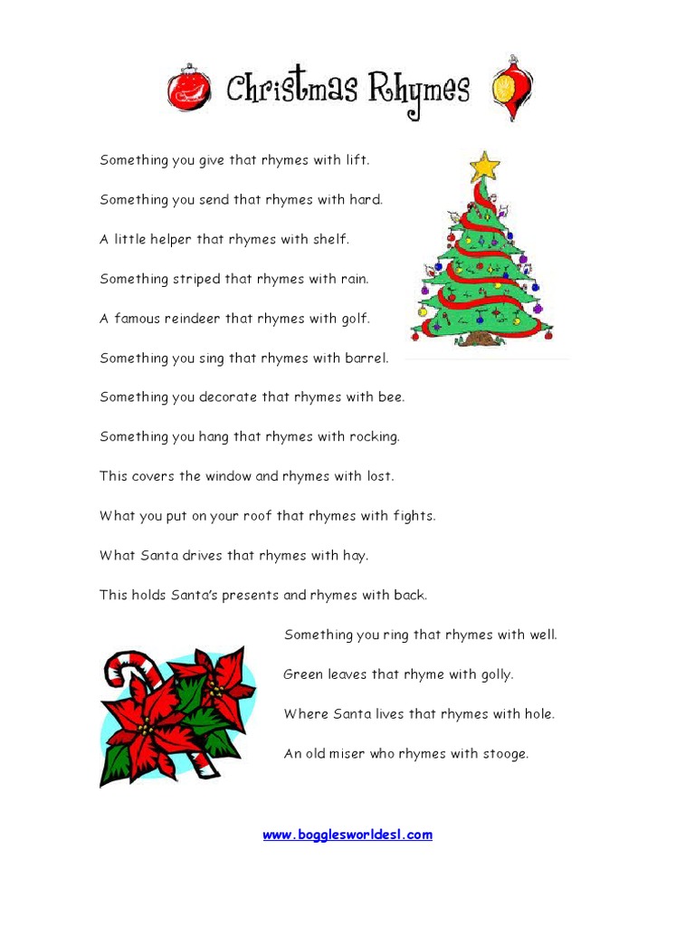 Christmas Rhymes