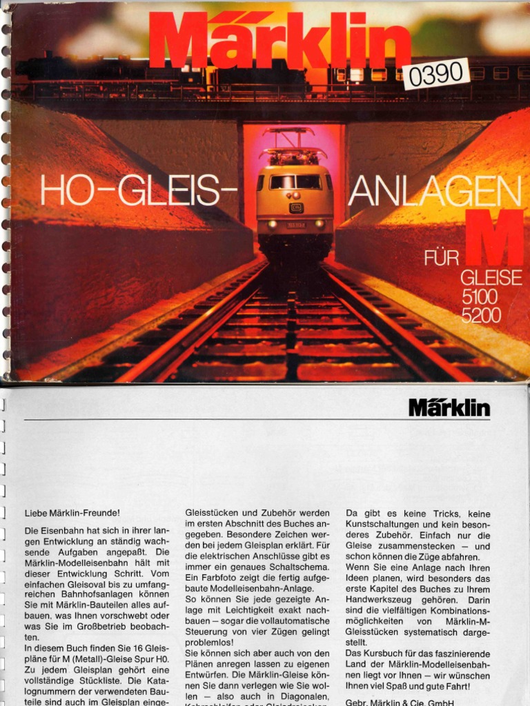 Marklin 0390 Track Layout Book For M Track (De) | PDF