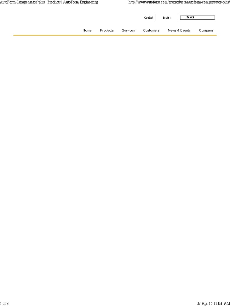 AutoForm-Compensator Plus - Products - AutoForm Engineering | PDF | Reliability Engineering ...