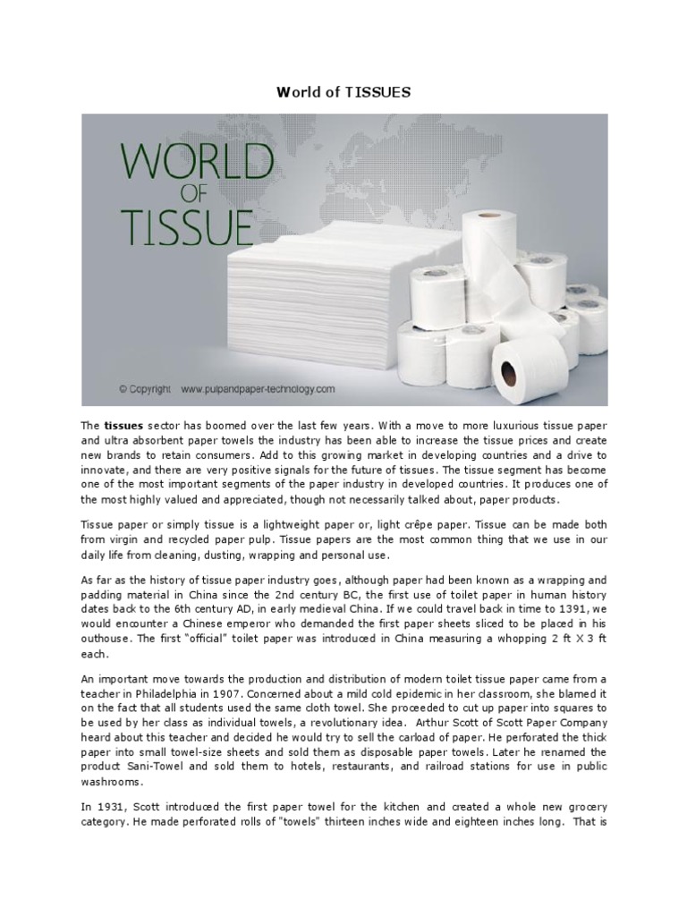 Manufacturing Process of Tissue Paper PDF | PDF | Paper | Printing ...