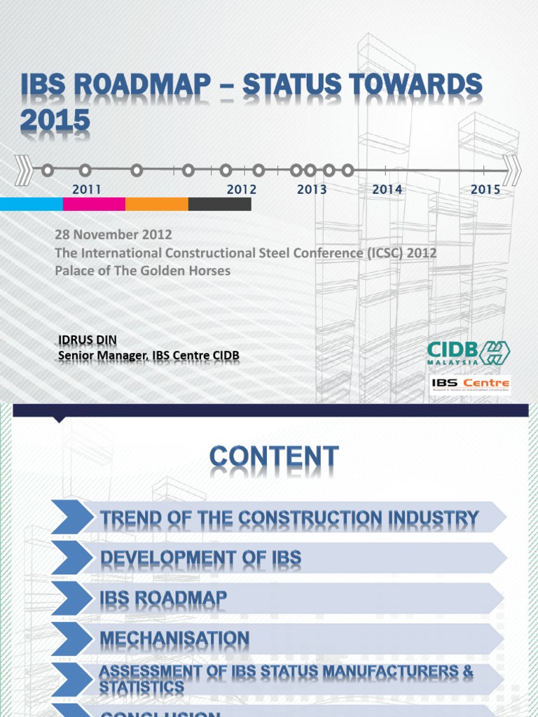 05.ir. Noraini Bahri (Cidb) - Ibs Roadmap - Status Towards 2015 | PDF | Precast Concrete ...